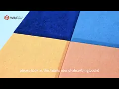 China Stylish Fabric Wrapped PET Decorative Acoustic Panels For Child Hospital Wall for sale