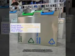 China Custom Stainless Steel Recycling Garbage Can - SUS 304/316L Grade, 35-60 Day Lead Time for Outdoor Public Spaces for sale