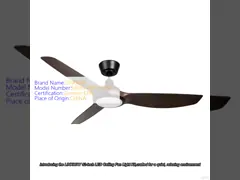China wholesale   Quiet Motor Cafe Living Room Dining Room Bedroom Study Room 52inch LED Ceiling Fan Light Kits for sale