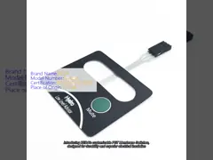 China Customizable PET Membrane Switches Excellent Electrical Insulation Tactile Membrane Switch Keypad for sale