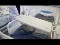 China Medical Lightweight ABS Hospital Overbed Table Dining Board Tray Adjustable for sale