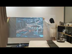 중국 ALR 금속 휴대용 접이식 프로젝터 스크린 반 빛 마법 스티커 84 " 100" 120 " 150 " 판매용