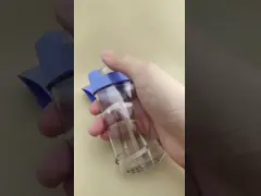 Clear Smooth Lip Balm Packaging with Blue Lid for Lipsticks
