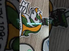 China Embroidery Clothes Shark Labels Heat Transfer Patches Washable Customized for sale