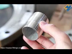 China NPT Male Steel Pipe Nipple Cast Iron Pipe Fitting Gas Pipe Steel Nipples Barrel Nipple for sale