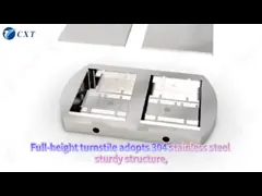China Full Height Turnstile With 1.2 Or 1.5mm Thickness Housing 90 Degree Rotors And 4 Arm Sections 650mm Pass Width For Secure Entry Points for sale