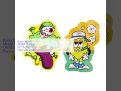 Die Cut 3.5g Plastic Bag Glossy Zipper Mylar For Gummy Herb Candy Packaging Smell Proof Glossy Surface