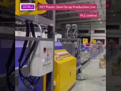 China PET plastic strap making machine 9-25mm PET plastic steel strap production line with automatic winding machine for sale