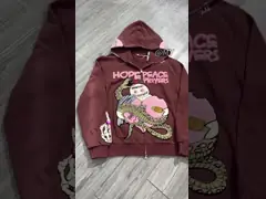 China Custom 3d Puff Printing logo 500 Gsm Full Zip up Hoodie Chenille Embroidery Acid Wash Fleece Zipper Oversized Streetwear Hoodie for sale