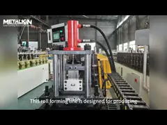 High Grade 45 Hydraulic Cutter Roll Former With Safety Chain Cover For Lock Channel Production