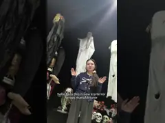 China Hanging Ghost Halloween Decorations Light Up Skeleton Decoration for sale