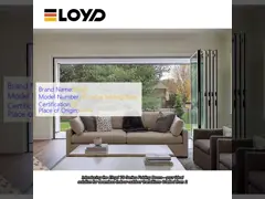 Promotion Wholesale Patio Outside Aluminum Door Glass Folding Wall Aluminum Corner Heavy Duty Bifold Door
