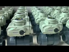 China DN25 Motorized Actuator Valve 1 Inch 12V DC 2 Way PVDF NPT Thread Ball Valve for sale