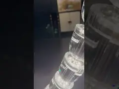 New bubble living room crystal column LED light luxury simple long pendant lamp villa duplex stairca