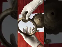 China Cabinet Connector Door Knocker Brass Polished Solid Heavy Door Hardware Bulk Quantity In Gold for sale