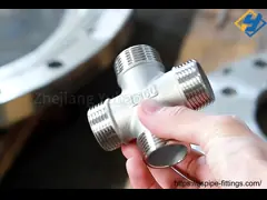 316/304 Stainless Steel Four-Way External Thread Water Pipe Connector Household Cross Thread