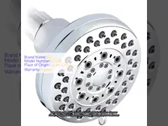 Chrome Finished Multi-Function Shower Head For High Pressure Water Saving In Bathroom