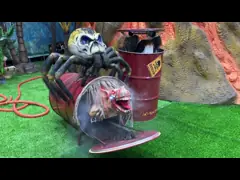 China Haunted House Animatronic Props Spider Oil Barrel for sale