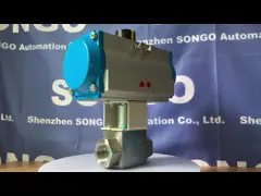 China Double Action Pneumatic Actuated Valve 200bar Full Bore Ptfe Seal 2 Way BSPP Thread For Nitrogen / Argon for sale