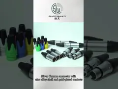 China 4-Pin XLR Mount Connector Indoor Audio IP40 Protection 4-Pole Wireless DMX Cable Connectors Sliver XLR Female Male Connector for sale