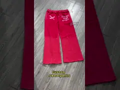 Clothing Manufacturers Custom Distressed Screen Print logo Flare Sweatpants Baggy Joggers Acid Washe