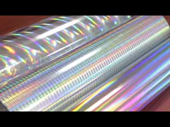 China Rainbow Pattern Cold Stamping Foil / Holographic Hot Stamping Foil For Packaging Decoration for sale