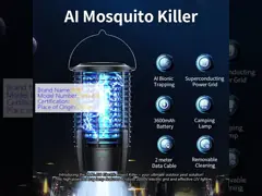 China USB Portable Waterproof Mosquito Killer Lamp Electric Insects Killer Outdoor High Powered Bug Lamp with 26pcs Camping Light Beads for sale