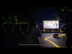 China V1 Karaoke Projector 1080P Projector 100W Hi-Fi Sound Dual Wireless Mics Android 9.0 for sale