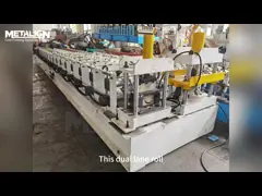High Efficiency Roll Former With Hydraulic Cutter And Safety Chain Cover For Roofing Profiles