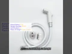 Sustainable White Handheld Toilet Kit Bidet Modern Solution For Bathroom Hygiene