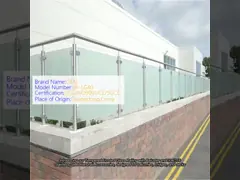 Tempered Frosted Glass With Baluster And 304 316 Stainless Stell Handrail Accessories Used For Balcony