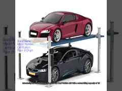 Elevatore elettrico per veicoli a quattro posti Larghezza della piattaforma di 24 pollici per una manutenzione facile e agevole del veicolo