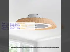 18 Inch Rattan Caged Smart Tuya APP Control Ventilador De Techo Modern LED Ceiling Fan With Light and Remote