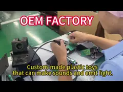 Customized plastic toys that emit light and sound