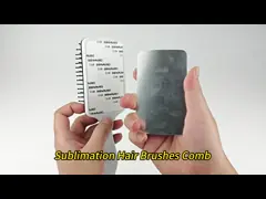 China Personalized Plastic Sublimation Hair Brush Blank With Printable Metal Insert For Photo Printing for sale