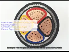 4 Core 185 Sqmm SWA Armoured Power Cable Copper Conductor XLPE/PVC Insulated Steel Wire Armored Cable