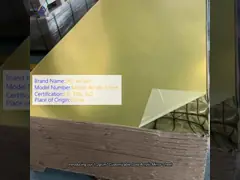 1.2g/cm3 Customizable Gold Acrylic Mirror Sheet For Wall Decorative