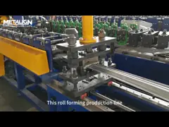 Continuous Roll Forming Machine With Protective Chain Cover And Hydraulic Flying Shear For Fence Post Profiles