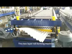 China Dual-Layer Guide Pillar Roll Forming Machine For Trapezoidal And Corrugated Roof Panels for sale