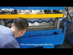 China Sea Wave Metal Roof Tile Roll Forming Machine With Hydraulic Punching And Chain Drive for sale