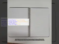 Academic Usage Scenario Spiral Hardcover Notebook with Dot-Grid Paper Layout and Custom Cover Art Personalization Option