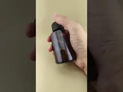 Delicate Design Clear Brown Smooth Round Glass Bottle with Special Lid for Medicament