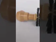 커피 머신 파우더 볼 청소 브러시 단단한 나무 손잡이