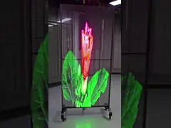 China P3.9 1000*500mm Led Ice Display Led Mesh Video Wall Shop Window Advertising Grille Glass Curtain Outdoor Transparent Screen for sale