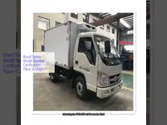 FORLAND 4x2 냉동 상자 트럭 LHD 또는 RHD 2톤 냉동 배달 트럭