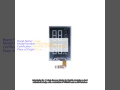 1.9 pulgadas pantalla de papel electrónico blanco/negro de 86 segmentos + 1 color de fondo Interfaz I2C