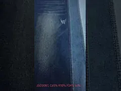 China Weak Stretch 65%cotton twill Cotton Polyester Denim Fabric 11.1oz For Man Jeans for sale