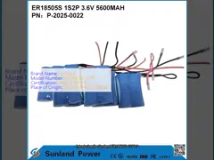 ER18505S 1S2P 3.6V 5600MAH High-Temperature Resistant High-Capacity Battery