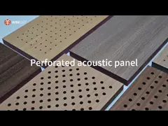 Perforated Wood Acoustic Wall Panels , Decorative Sound Proof Wood Panels CE FSC
