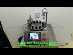 China Desktop Semi-Auto 2ml Perfume Spray Vial Filling Machine With Cap Pressing Function For Liquid Per Vial Filling Capping for sale